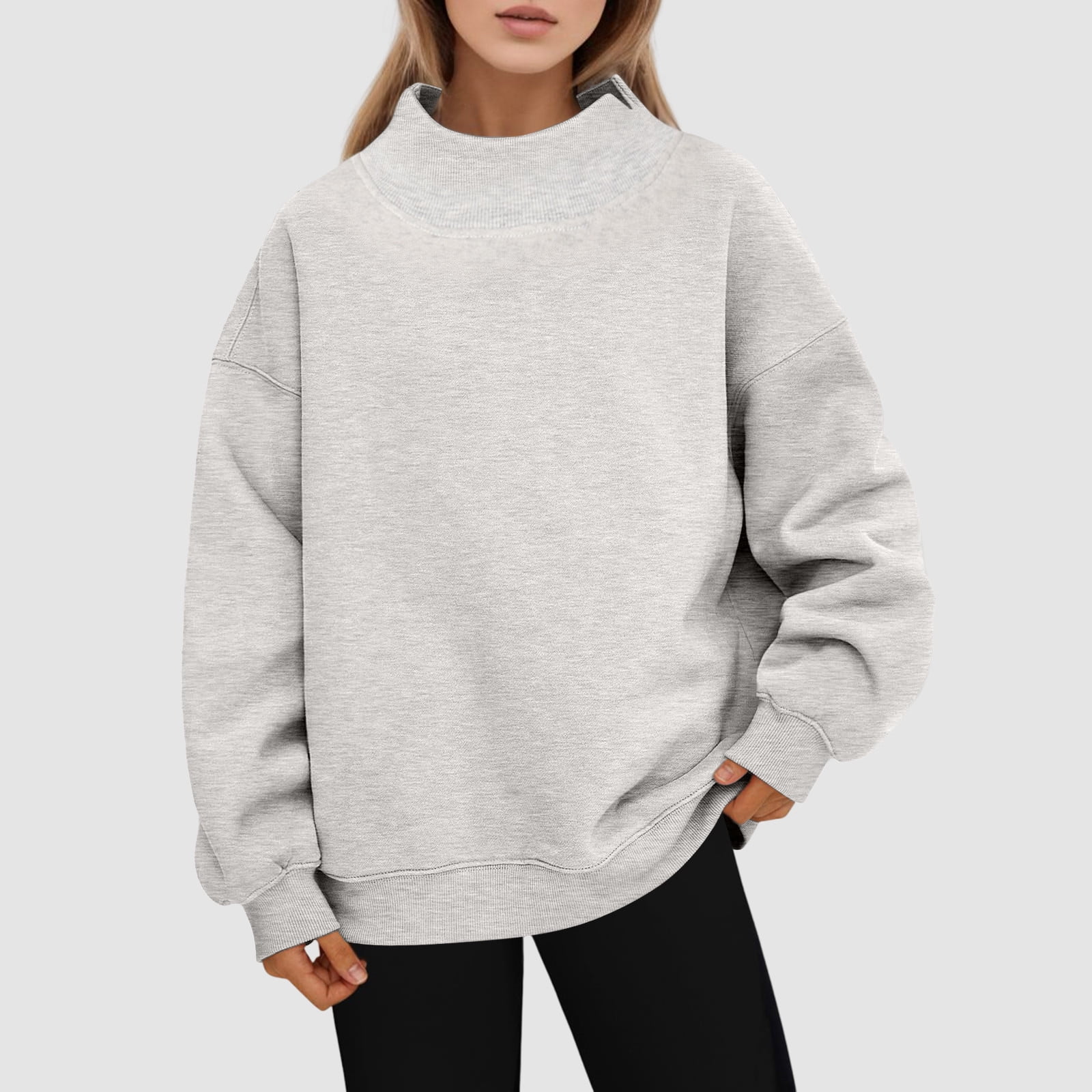 Click here for Tyuiop Women Oversized Sweatshirt Turtleneck Pullo... prices