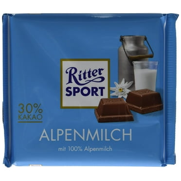 Ritter Sport Alpine Milk Chocolate 100g (Pack of 12) - Walmart.com