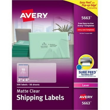 "Avery Laser Printer Printable Address Labels, 1"" x 2-5/8"", 7,500 ...