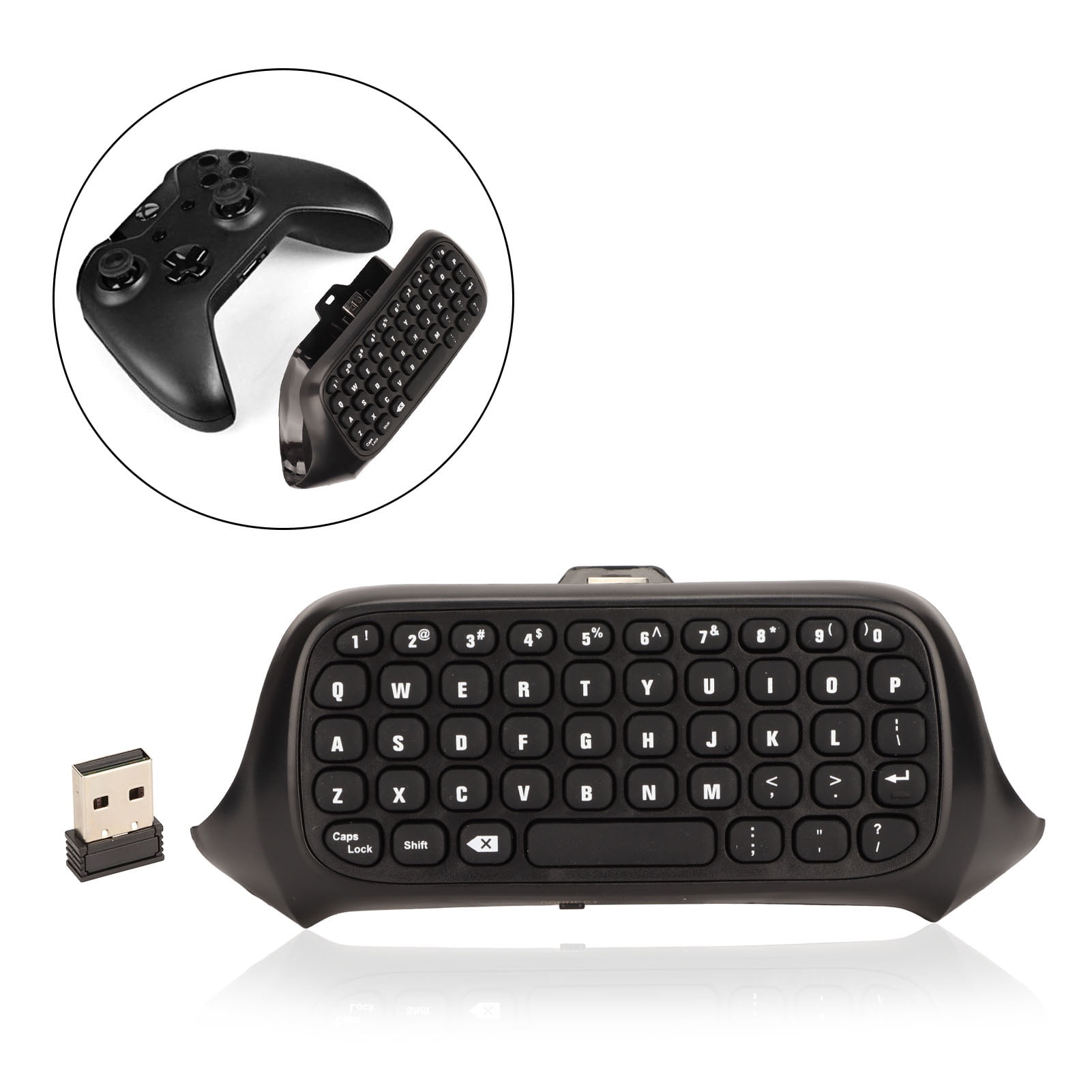Teclado del Controlador de JUEGO INALÁMBRICO, Teclado de Chatpad de Juegos Portátil 2.4G 32.8ft ...