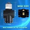 2 Pack, Light Socket to Plug Adapter, Convert E26 Light Socket to 3 ...