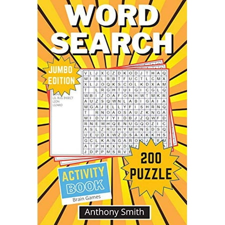 Word Search Puzzle (Jumbo Edition): 200 Fun and Challenging Word Search ...