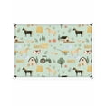 Green Farm Sun Shade Sail 12'X16' Farmhouse Cartoon Horse Cow Chicken ...