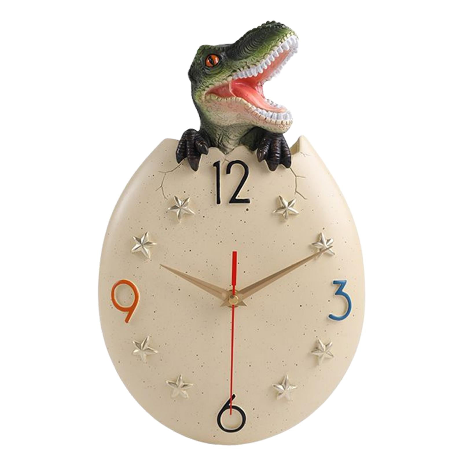 3D Animal Dinosaur Wall Clock Decoration for Living Room Classroom ...