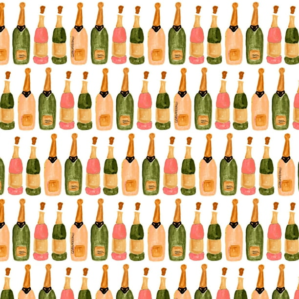Classy Champagne Celebration Pattern Premium Roll Gift Wrap Wrapping ...