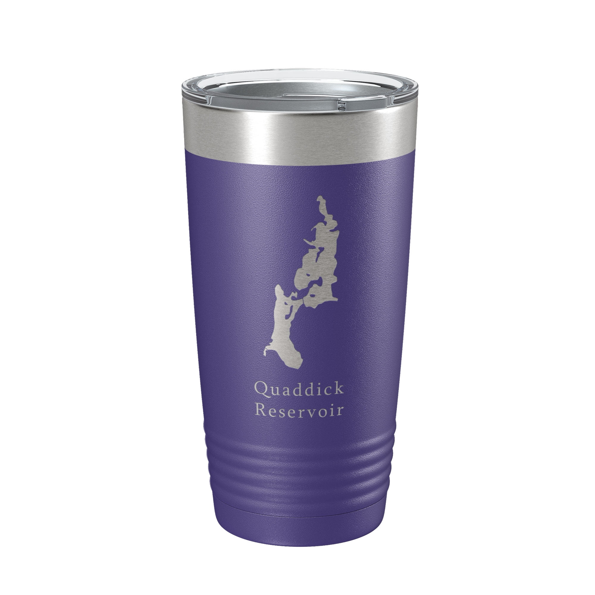 Quaddick Reservoir Lake Map Tumbler Travel Mug Insulated Laser Engraved ...
