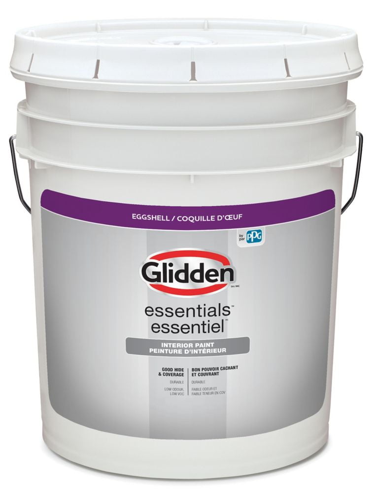 Glidden Essentials Interior Eggshell - White 18.5 L-48200 | Walmart Canada
