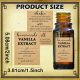 48pcs Kraft Homemade Vanilla Extract Stickers 1.5×2 inch Square ...