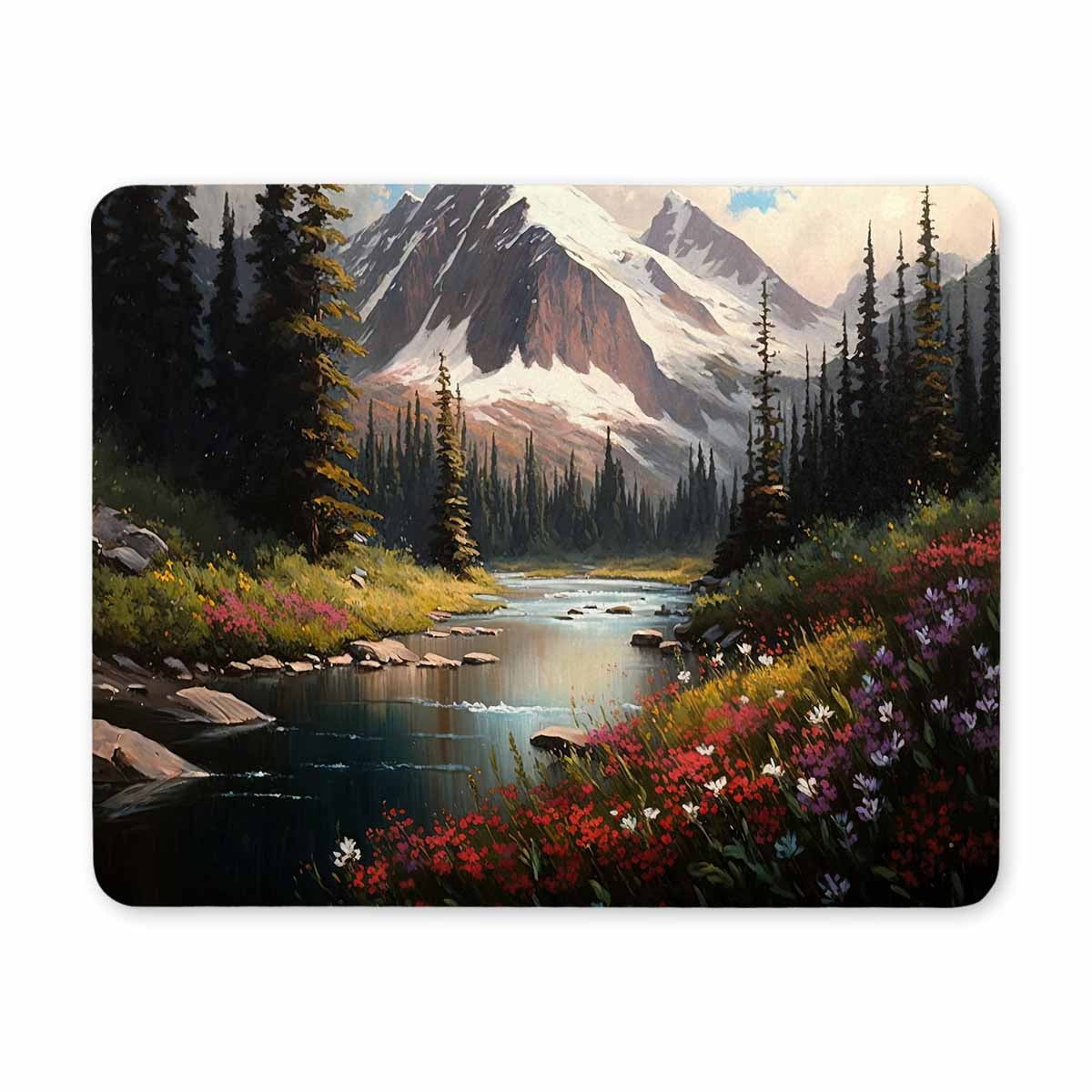 Mouse Pad Mountain, Square Computer Mouse Pads with Design, Washable ...