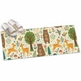 2'x6' Rug Runners for Hallways Kitchen, Beige Forest Animals Non Slip ...