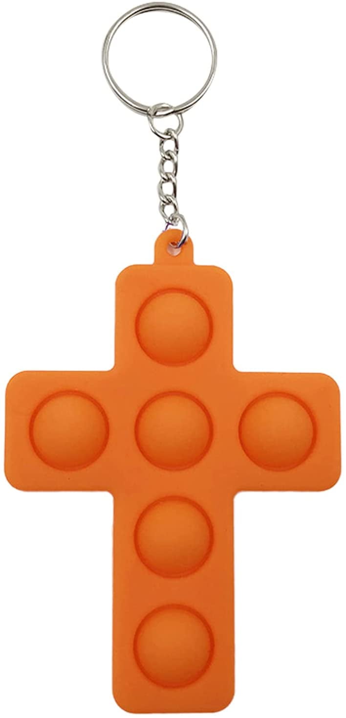 Bright Colore Cross Shape Push Bubble Sensory Fidget Toy, 十 Shaped ...