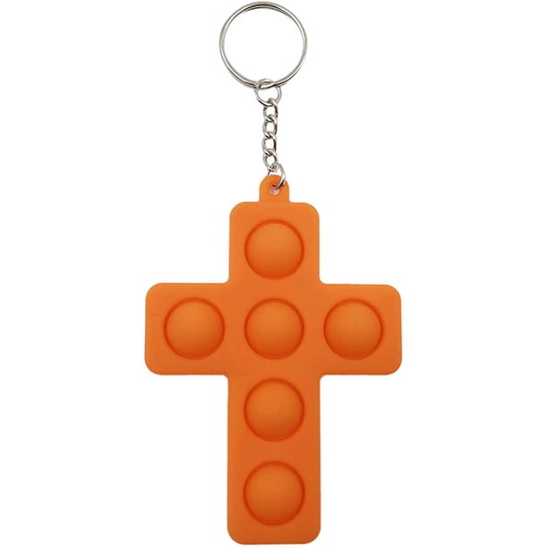 Bright Colore Cross Shape Push Bubble Sensory Fidget Toy, 十 Shaped ...
