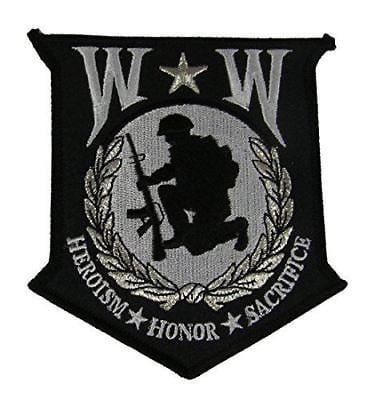 LARGE WW WOUNDED WARRIOR PATCH HEROISM HONOR SACRIFICE WIA DISABLED ...
