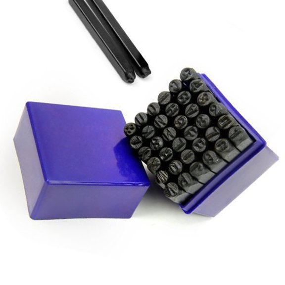 Zehuanyu 36 Pcs 4mm 5/32 Alphanumeric Number Punch Letter Carbon Steel ...