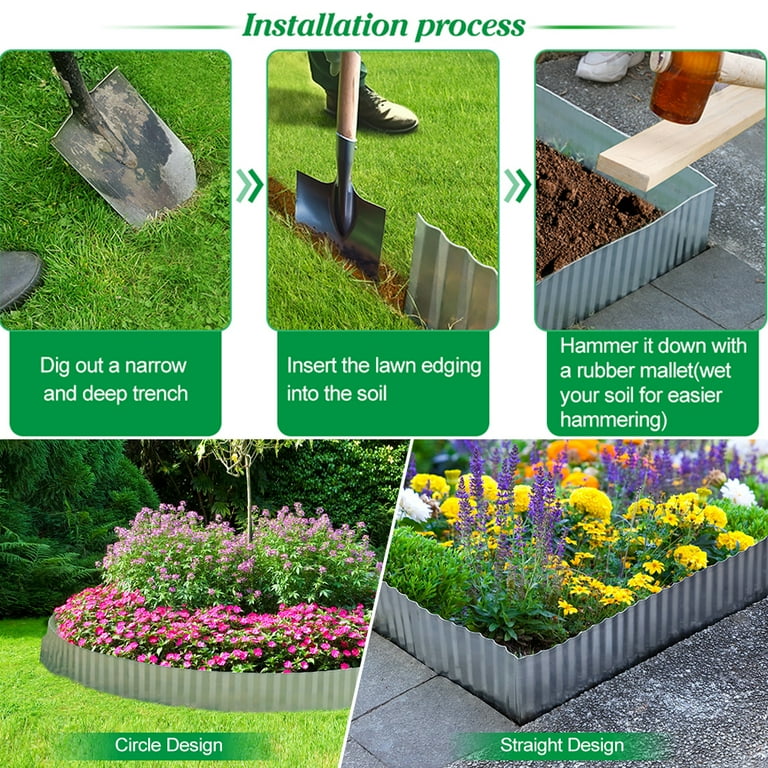 Corrugated Metal Garden Edging MTART Corrugated Metal Edging For