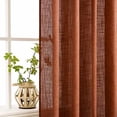Burnt Orange Linen Curtains for Bedroom Living Room, Soft Thick Linen ...