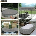 12 FT Furniture Cover with Wire Rope Hemmed All Edges, Round Pool ...