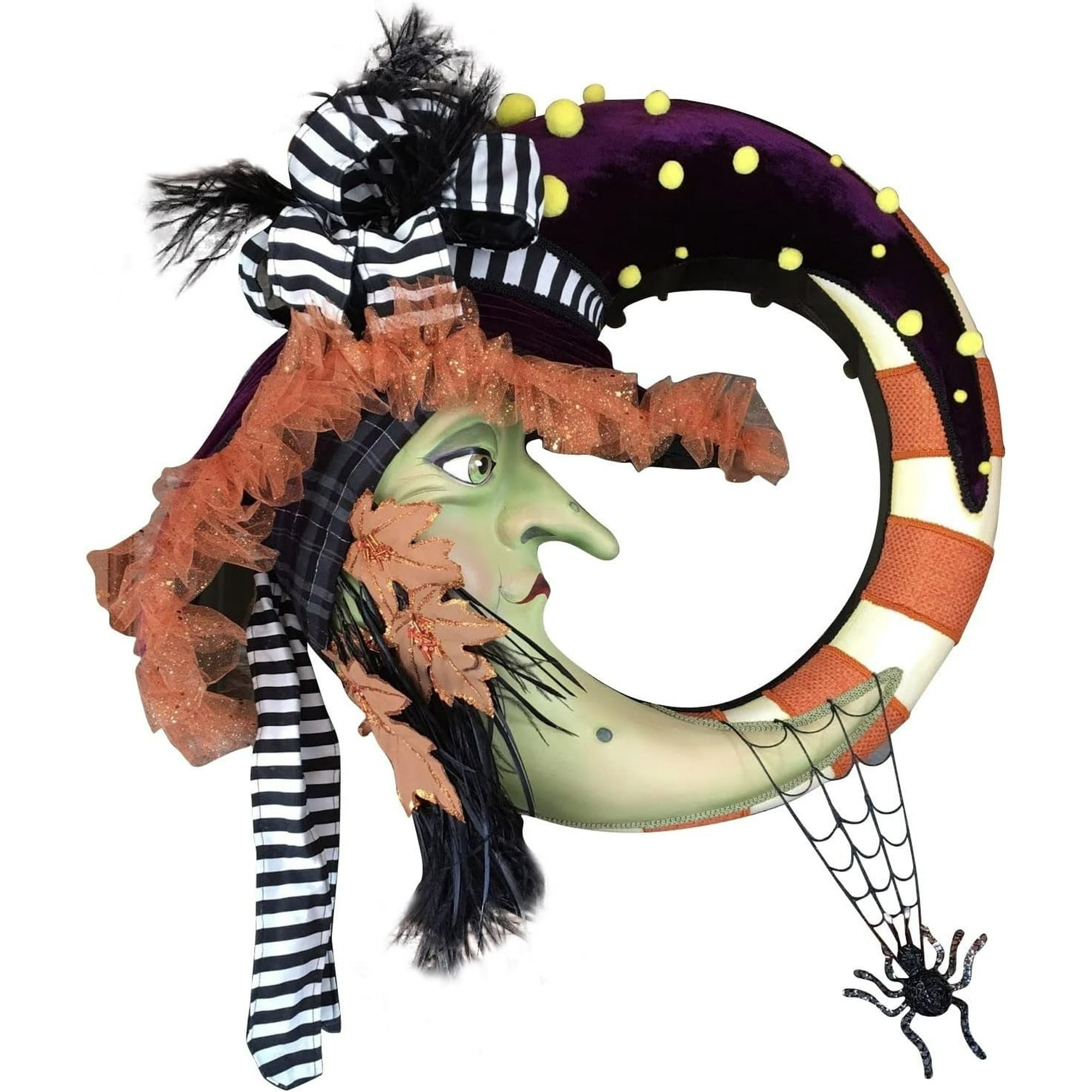 Click here for Hahdaxia Halloween Wreath 40cm Witch Moon Wreath G... prices