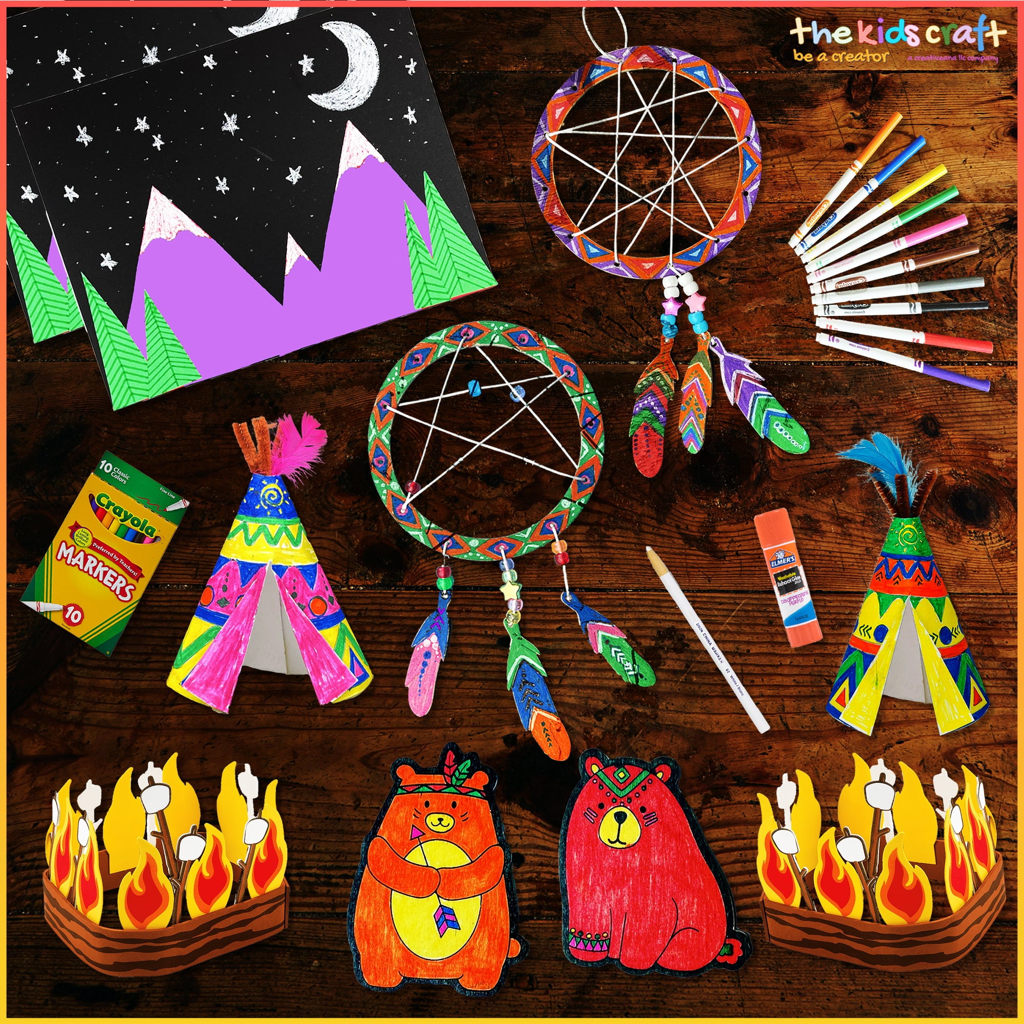 The Kids Craft, S'Mores and Snores DIY Crafts Box for Kids (4 Crafts ...