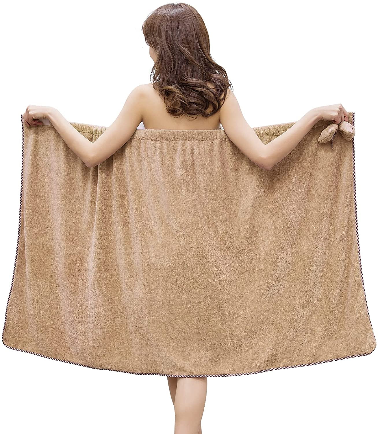 GOSCHE Women Wearable Spa Bath Wraps - Super Soft Microfiber Shower ...
