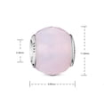 1pc 925 Sterling Silver Geometric Facets Light Pink Glass Rondelle ...