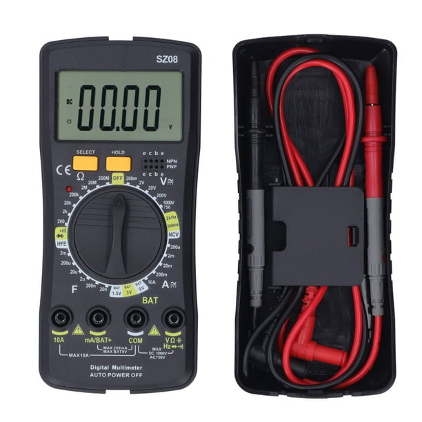 LLC Digital Multimeter Ultra Thin Auto Manual Range Light Sound Alarm ...
