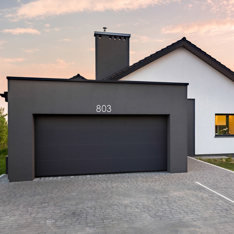 Modern House Numbers Black Metal House Numbers - 4 Inch Modern Outdoor ...