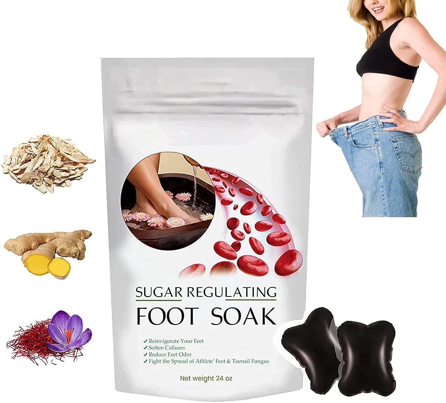 Sugar Regulating Foot Soak, Herbal Detox Cleansing Foot Soak Beads ...
