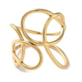 304 Stainless Steel Open Cuff Rings for Women Irregular Geometry Real ...