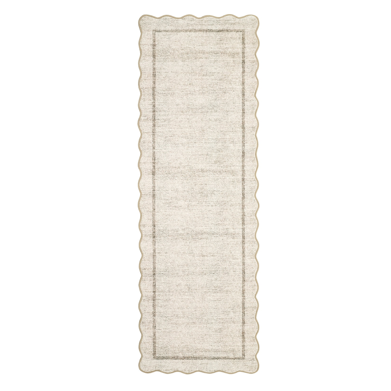 Click here for Jojoka Scalloped Edge Washable Area Rug  Ultra Sof... prices