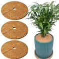 3 Pack Coconut Fiber Plant Mulch Rings, 11.8" Natural Coir Weed Control ...