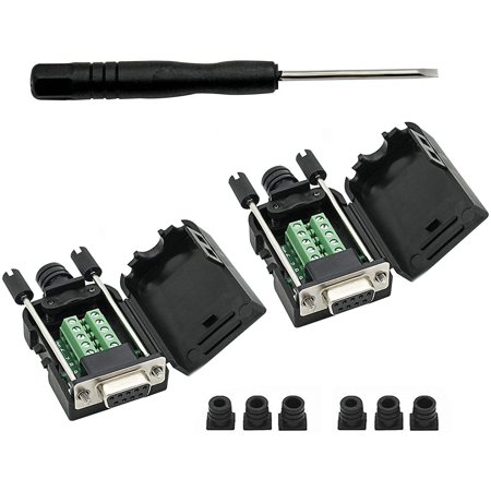 YIOVVOM DB9 Breakout Connector to Wiring Terminal RS232 D-SUB Female Serial Adapters Port ...