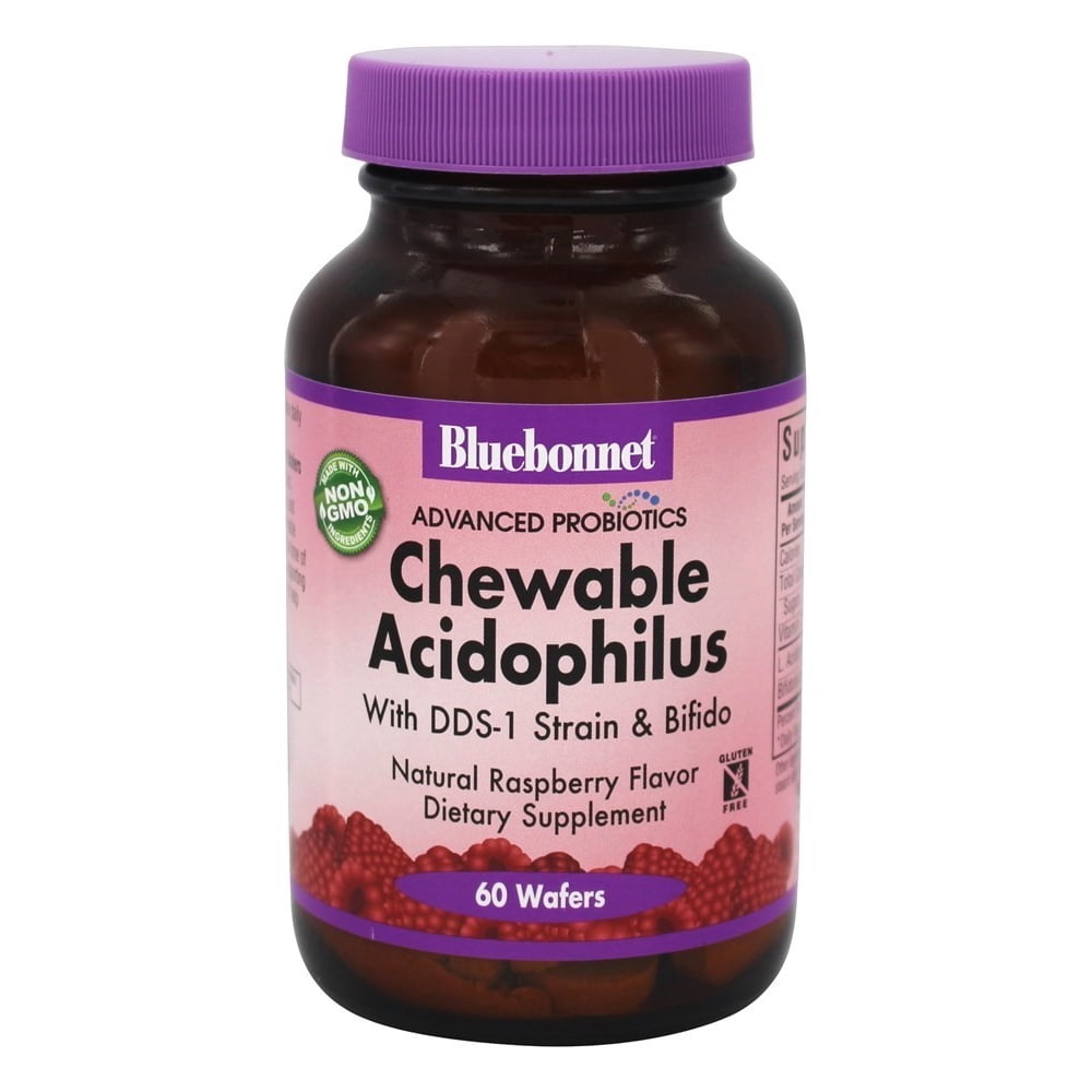 Bluebonnet Advanced Probiotics Chewable Acidophilus, 60 Ct - Walmart ...