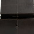 DecMode Storage Dark Brown Leather Decorative Box with Leather Loop ...