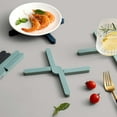 Fridja Non-Slip Thick Foldable Silicone Trivets, Heat- Folding Pad ...