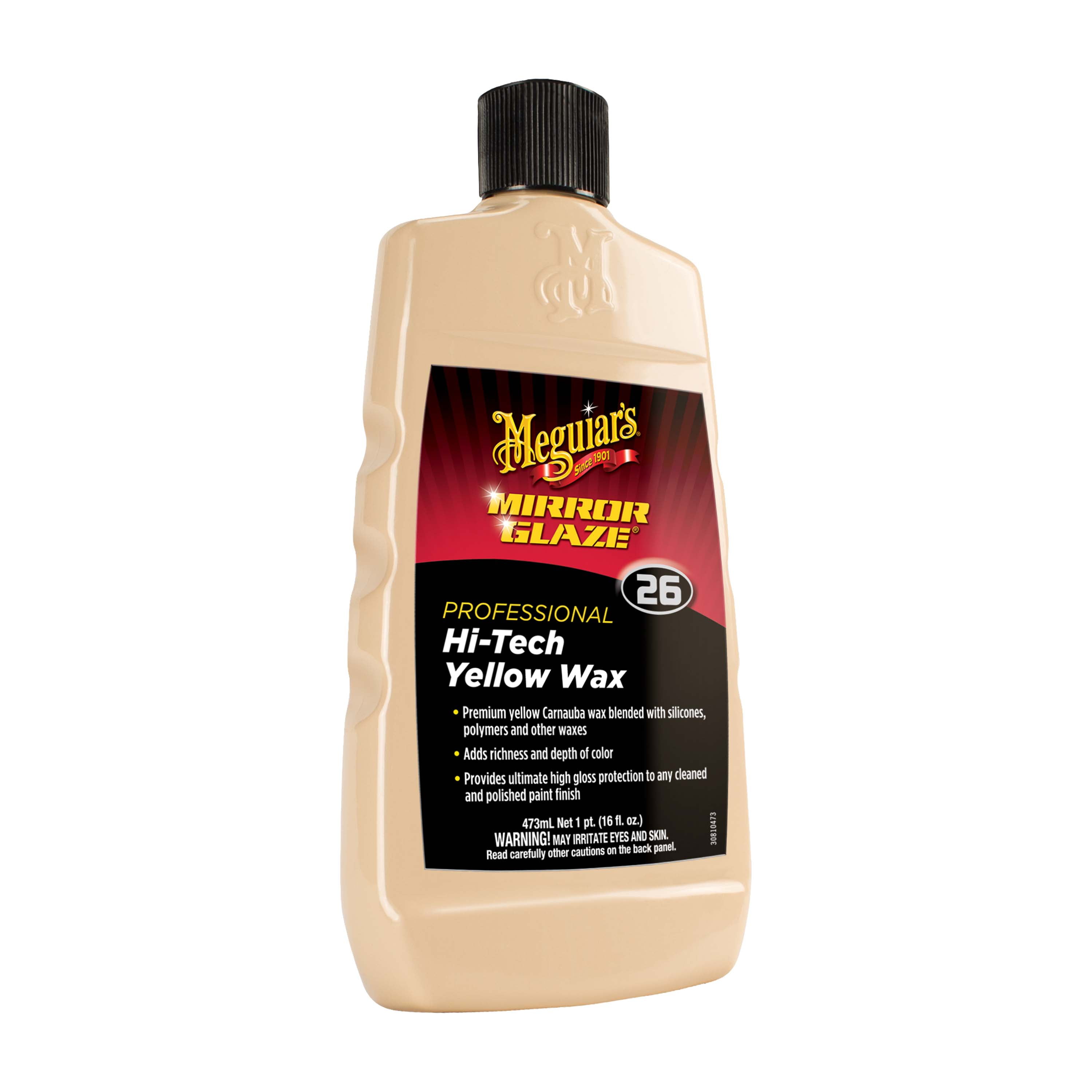 Meguiar'S Hi- Tech Yellow Wax (No. 26) Mirror Glaze 16 Fl. Oz. Yellow ...