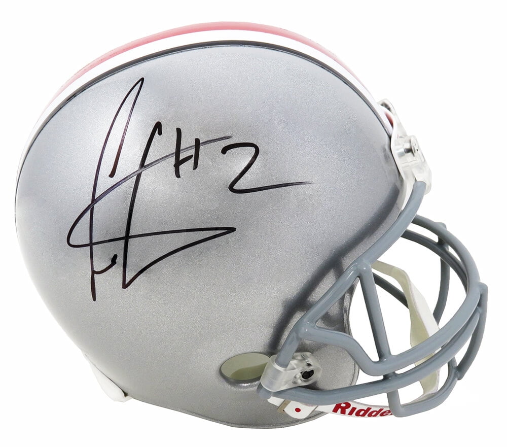 Cris Carter Signed Ohio State Buckeyes Riddell Full Size Replica Helmet ...