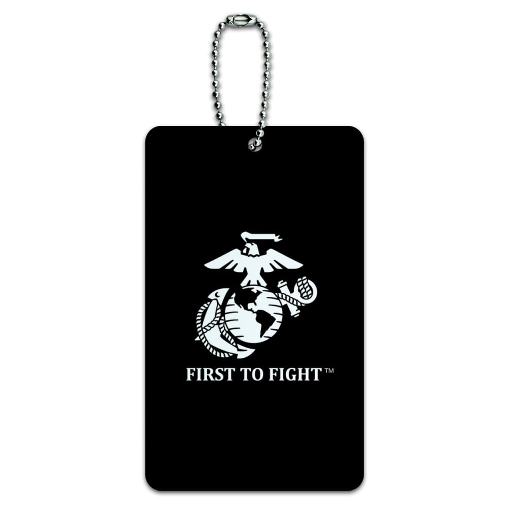 Marine Corps USMC First to Fight Black White Logo Officially Licensed ...