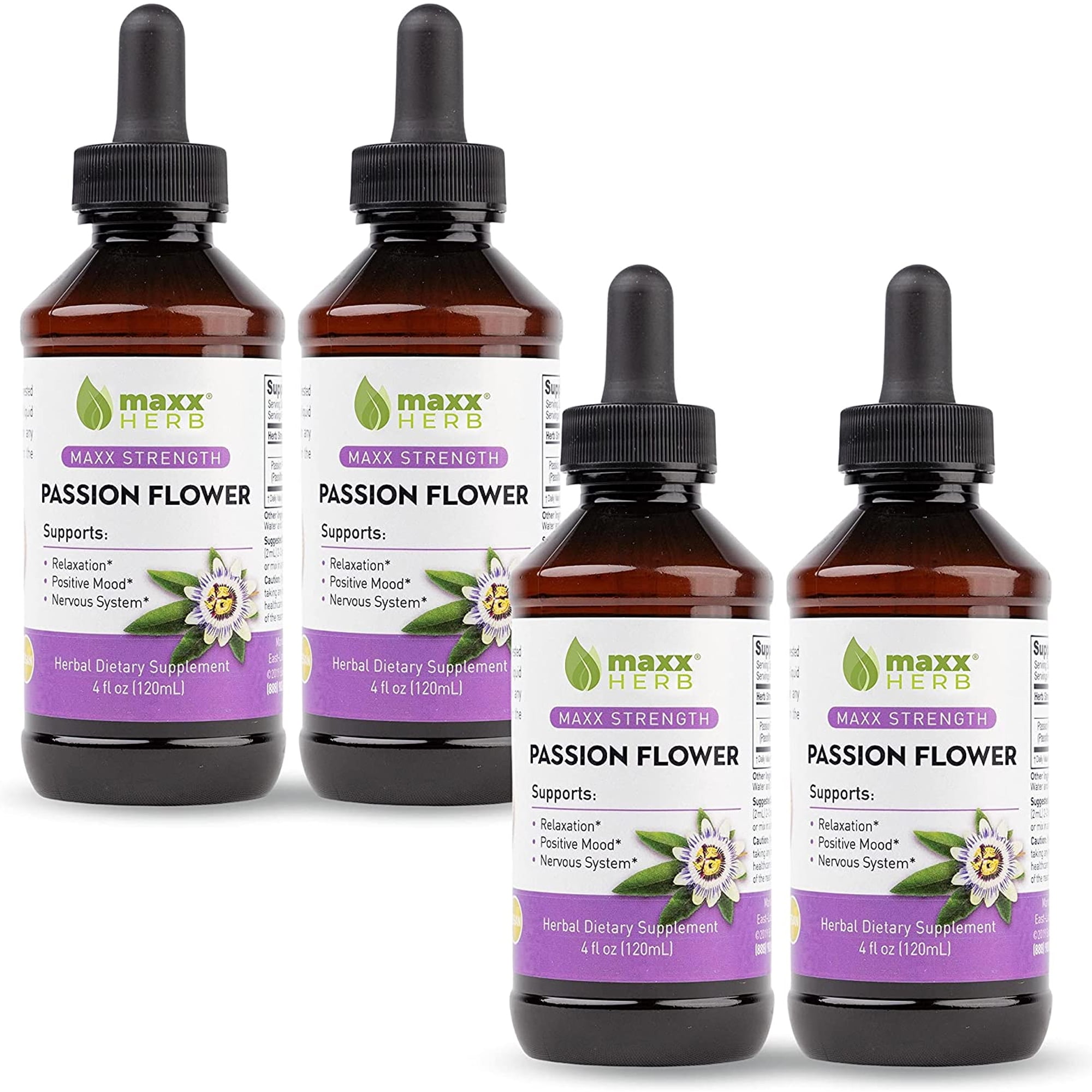 Maxx Herb Passion Flower Extract Stress Management & Sleep Supplement ...