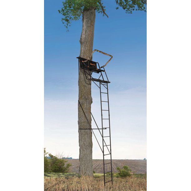 MUDDY BIG BUDDY DOUBLE (TWO PERSON) 16' LADDER STAND TREESTAND, STEEL ...