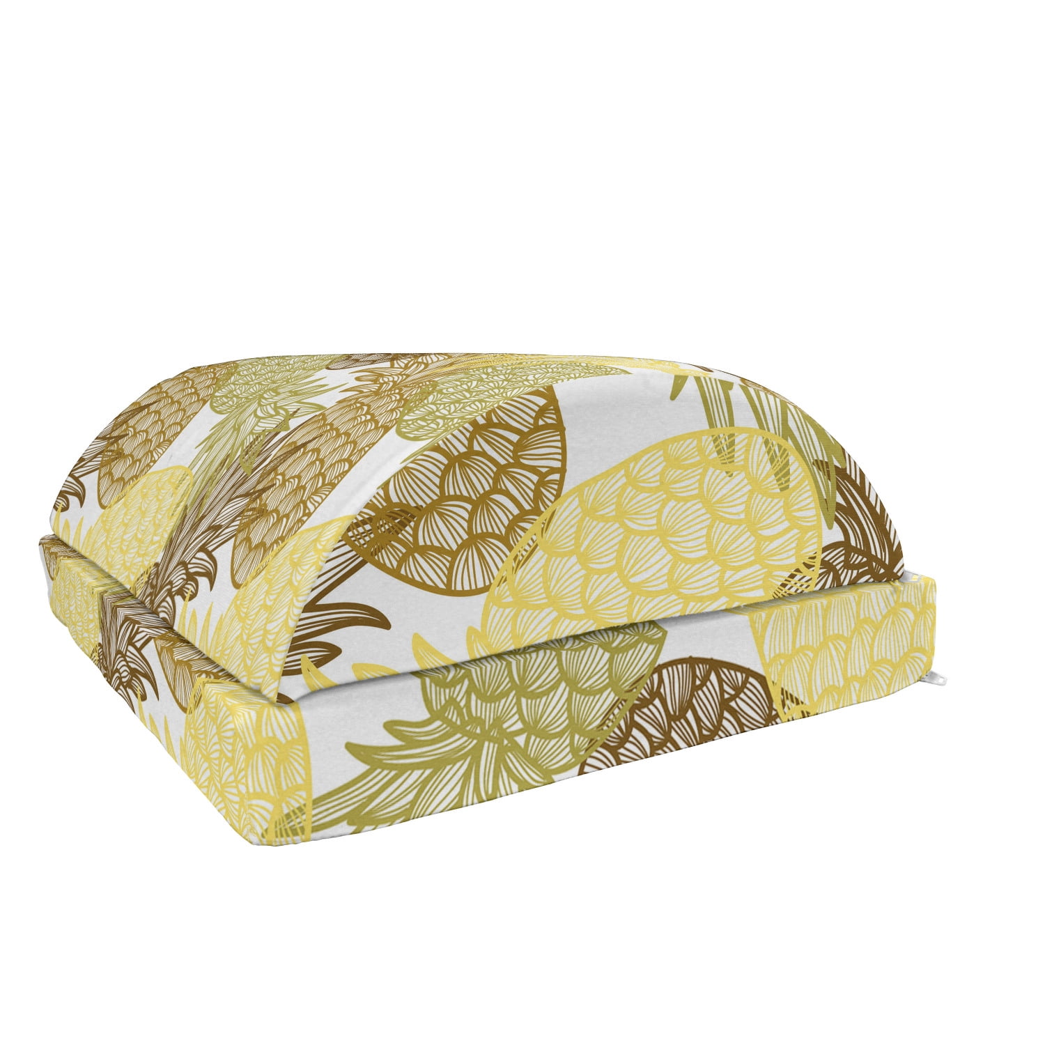 Pineapple Foot Rest, Summer Themed Overlapping Curving Exotic Tropical ...