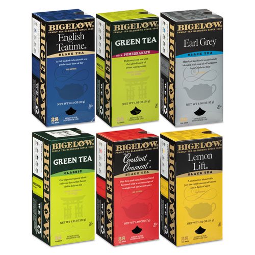 Assorted Tea Packs, Six Flavors, 28/box, 168/carton | Bundle of 10 ...