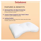 Sobakawa Ergonomic Contour Cloud Pillow, Therapeutic Micro Bead Fill ...