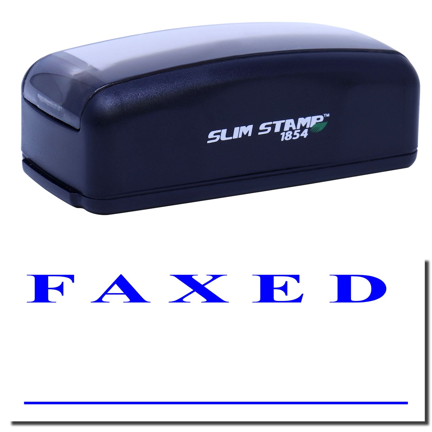 Large Pre-Inked Faxed Stamp Two Lines, Slim 1854, Ultra Slim Design ...