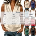Annhoo Satin Tank Shirts for Women Cowl-Neck Sleeveless Blouse Fashion ...