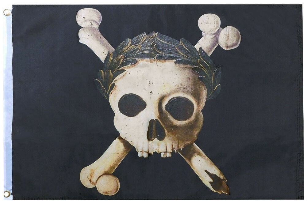 2X3 17th Century Plague Pirate Premium 100D Woven Poly Nylon 2'x3' Flag ...