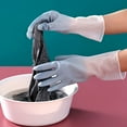 BAOPAI Dishwashing Gloves Waterproof Rubber Kitchen Gloves for ...