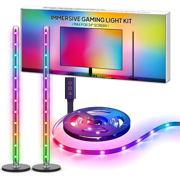 RGH Smart LED Gaming Lights Ambient Lighting, 16.5ft LED Lightbar and 8 ...