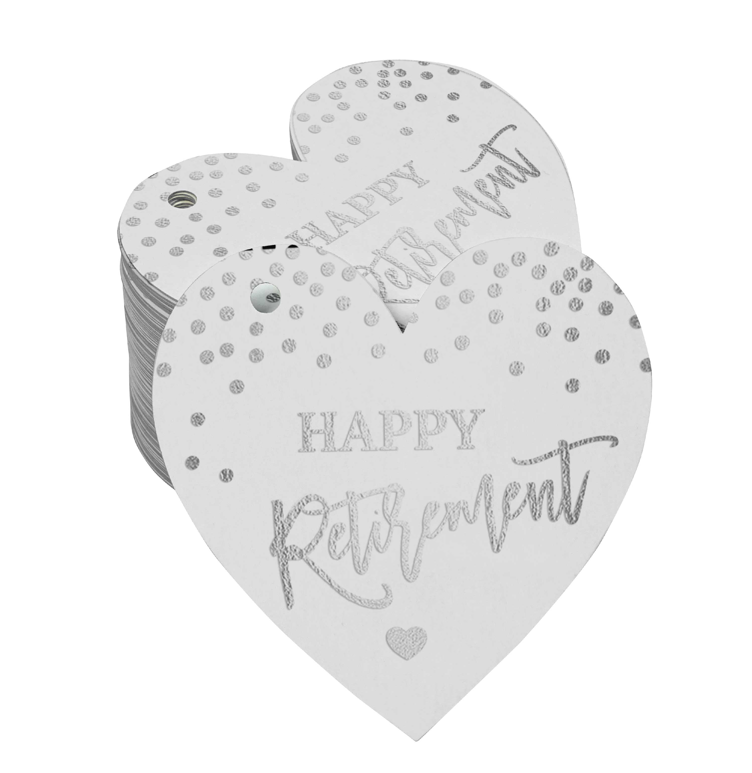 Inkdotpot Happy Retirement Bottle Tag Real Silver Foil Favor Hang Tags ...