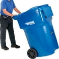 Global Industrial Large Outdoor Rolling Plastic Garbage Can with Wheels ...